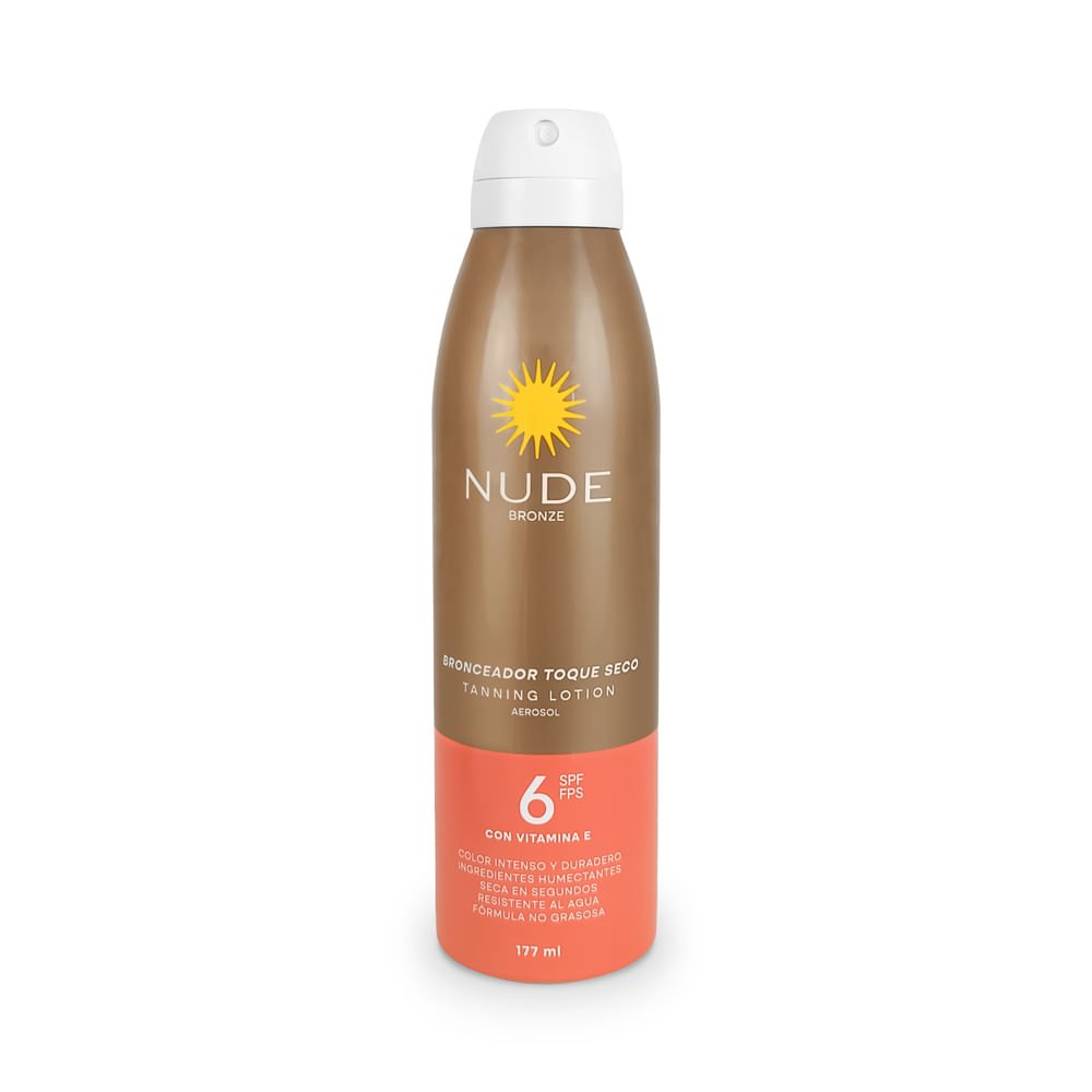 Bronceador Nude Aerosol Toque Seco 6spf X177ml Surticosméticos